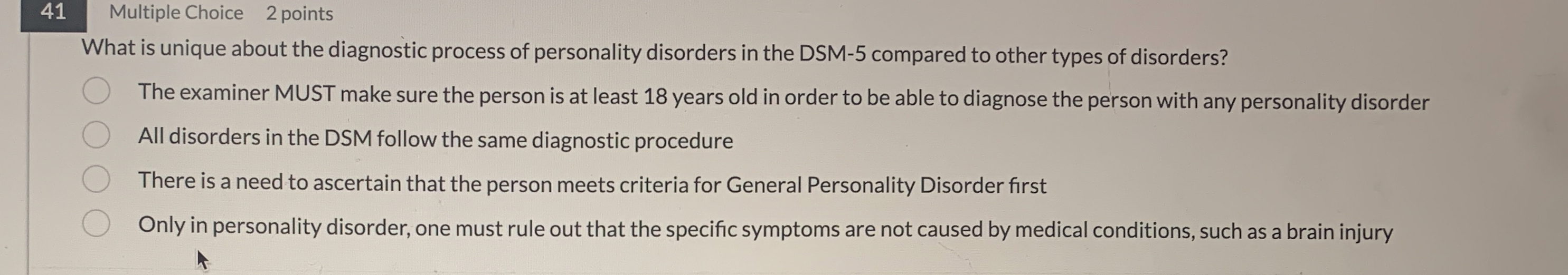 Solved 41Multiple Choice2 ﻿pointsWhat is unique about the | Chegg.com