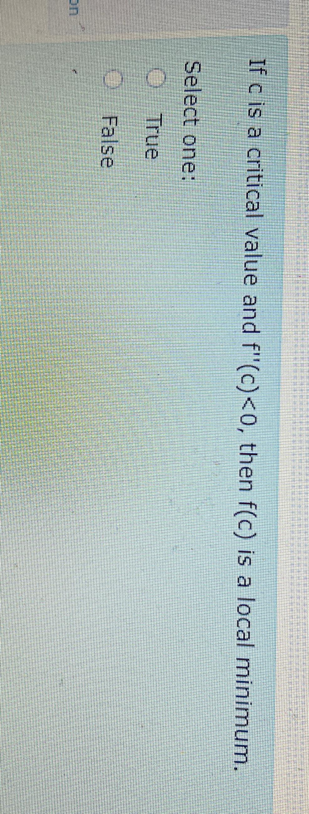 Solved If c ﻿is a critical value and f''(c)