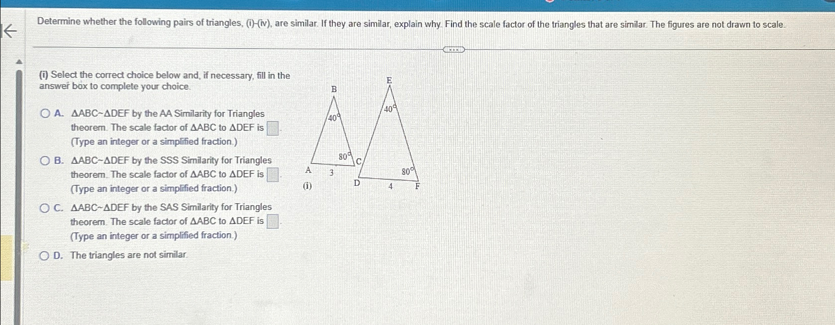 Solved Determine whether the following pairs of triangles, | Chegg.com