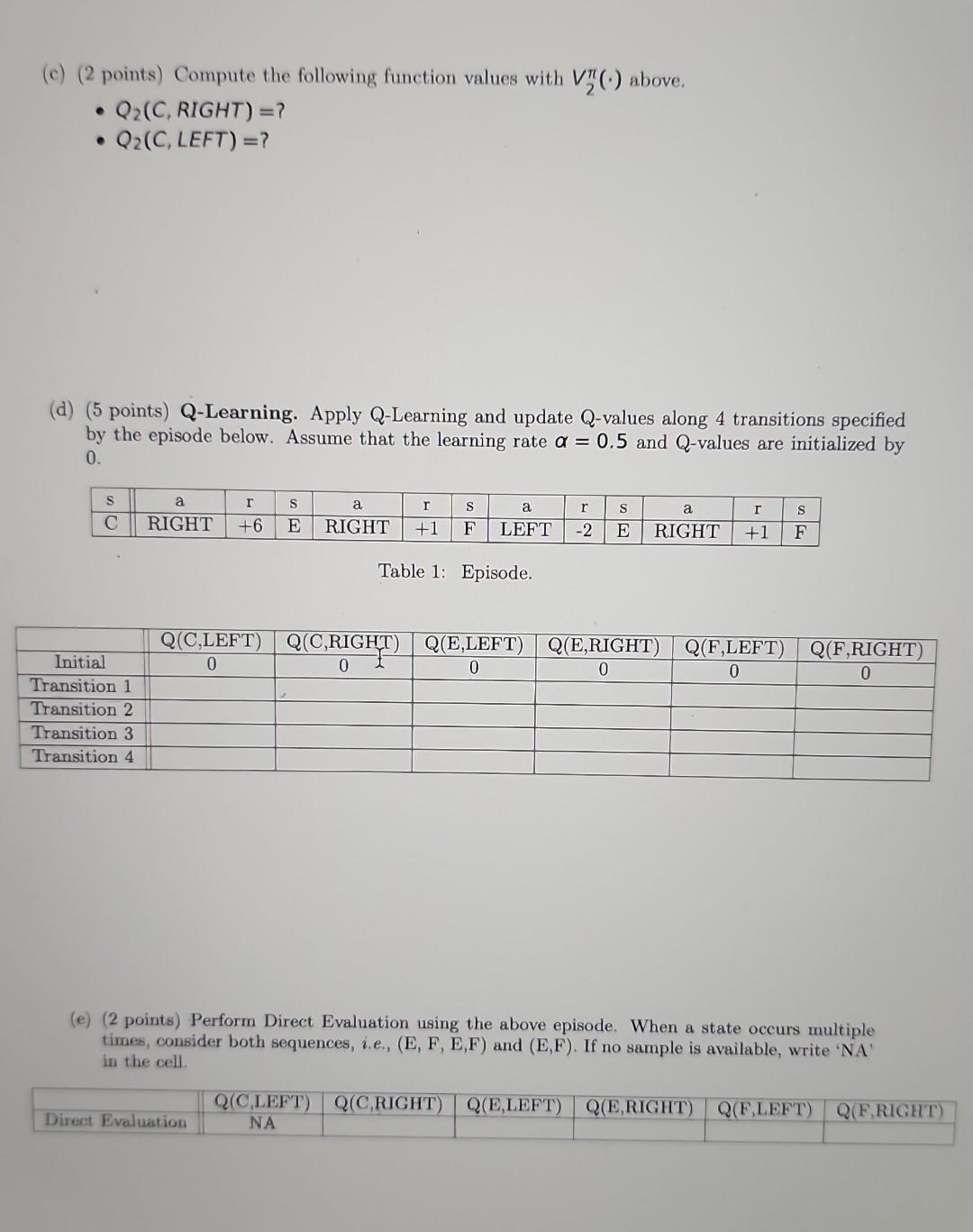 Solved 3. (15 points) MDPs and RL. A Markov Decision Process | Chegg.com