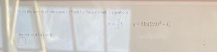 Solved Find the length of the curve defined by the | Chegg.com