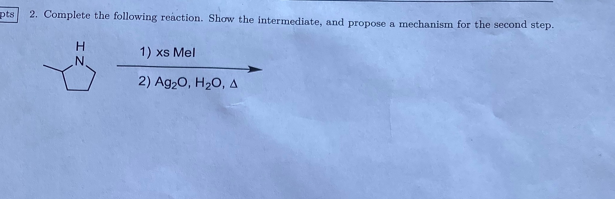 Solved Complete the following reaction. Show the | Chegg.com