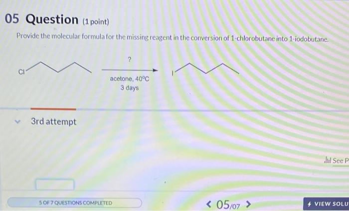 Solved Provide the molecular formula for the missing reagent | Chegg.com