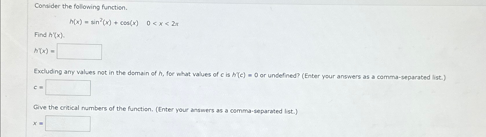 Solved Consider the following | Chegg.com