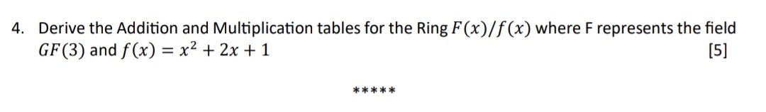 Derive the Addition and Multiplication tables for the | Chegg.com