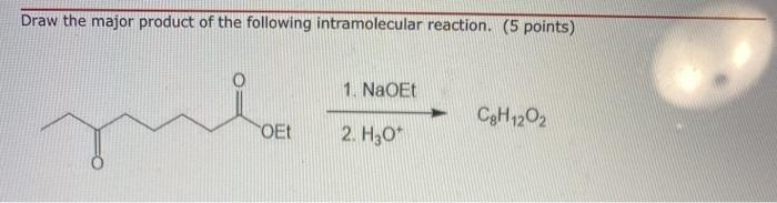 Solved Draw the major product of the following | Chegg.com