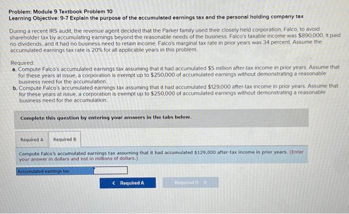 Solved Problem: Module 9 Textbook Problem 10 Learning | Chegg.com
