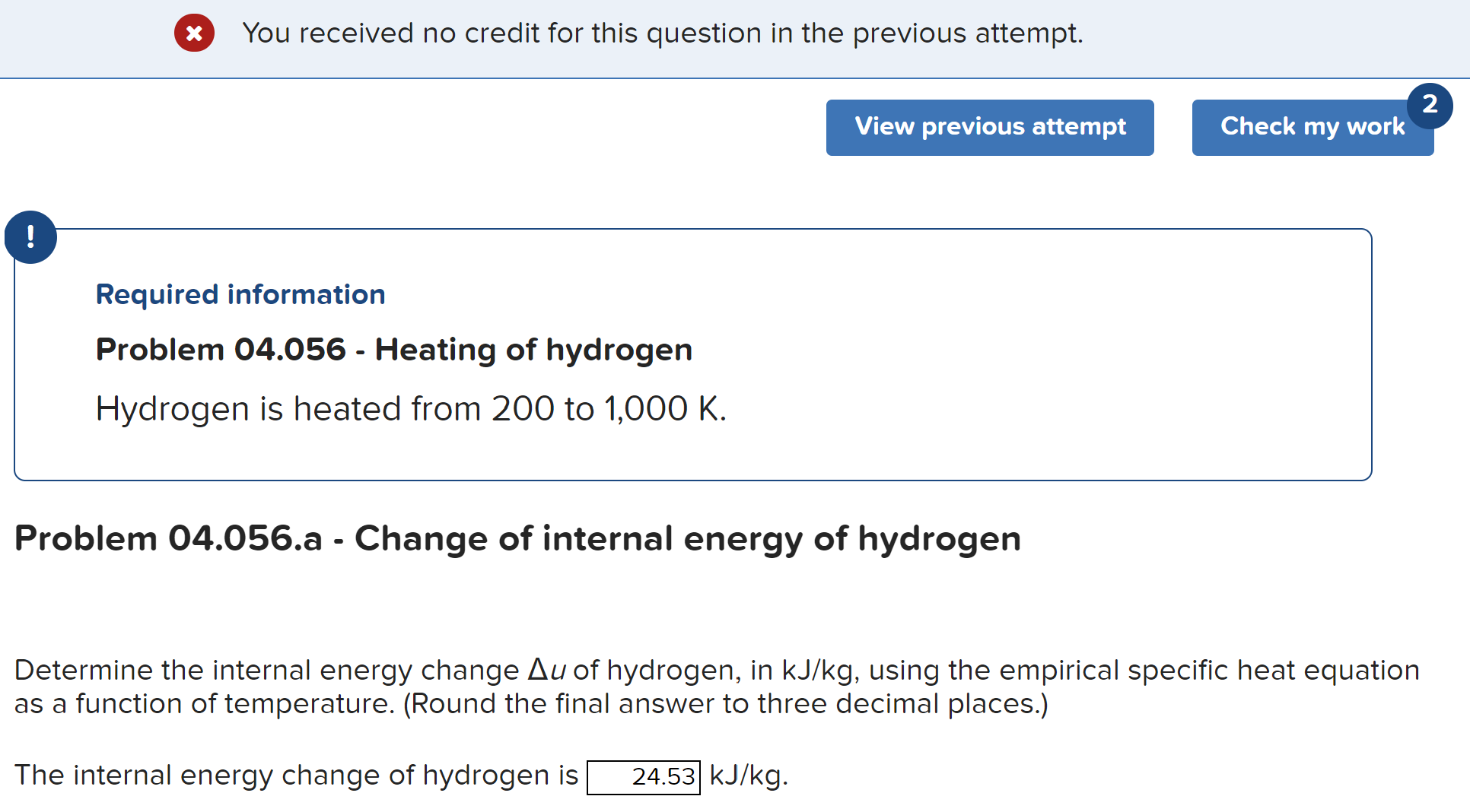 Solved Required informationProblem 04.056 - ﻿Heating of | Chegg.com