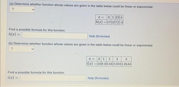 Solved A Determine Whether Function Whose Values Are Given 