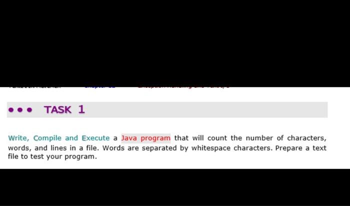 Solved TASK 1 Write, Compile and Execute a Java program that | Chegg.com