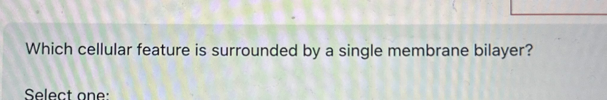 Which cellular feature is surrounded by a single | Chegg.com