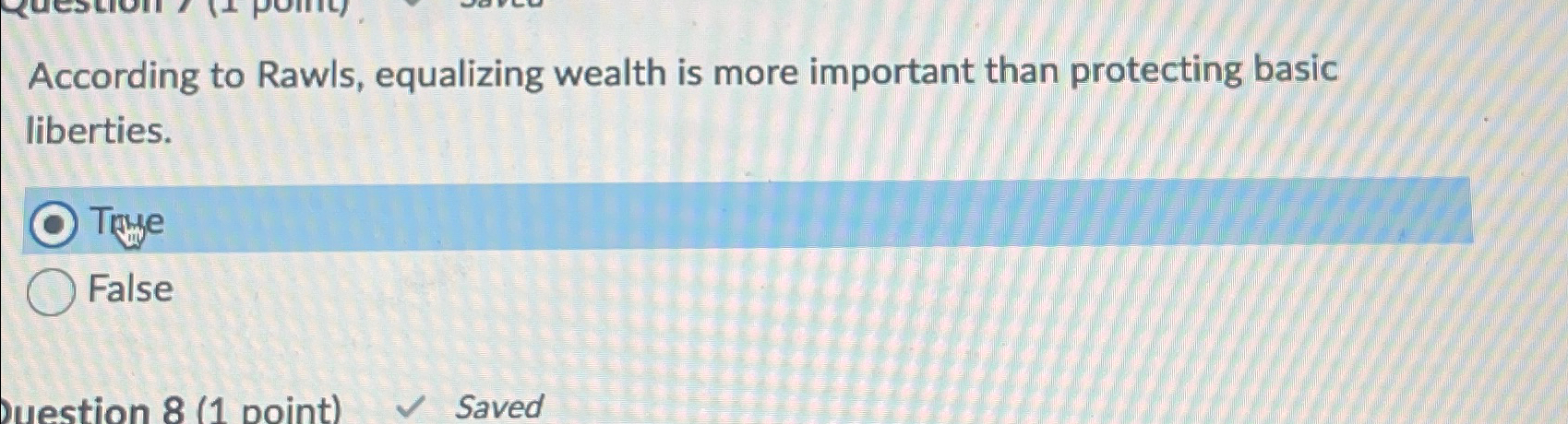 Solved According to Rawls, equalizing wealth is more | Chegg.com