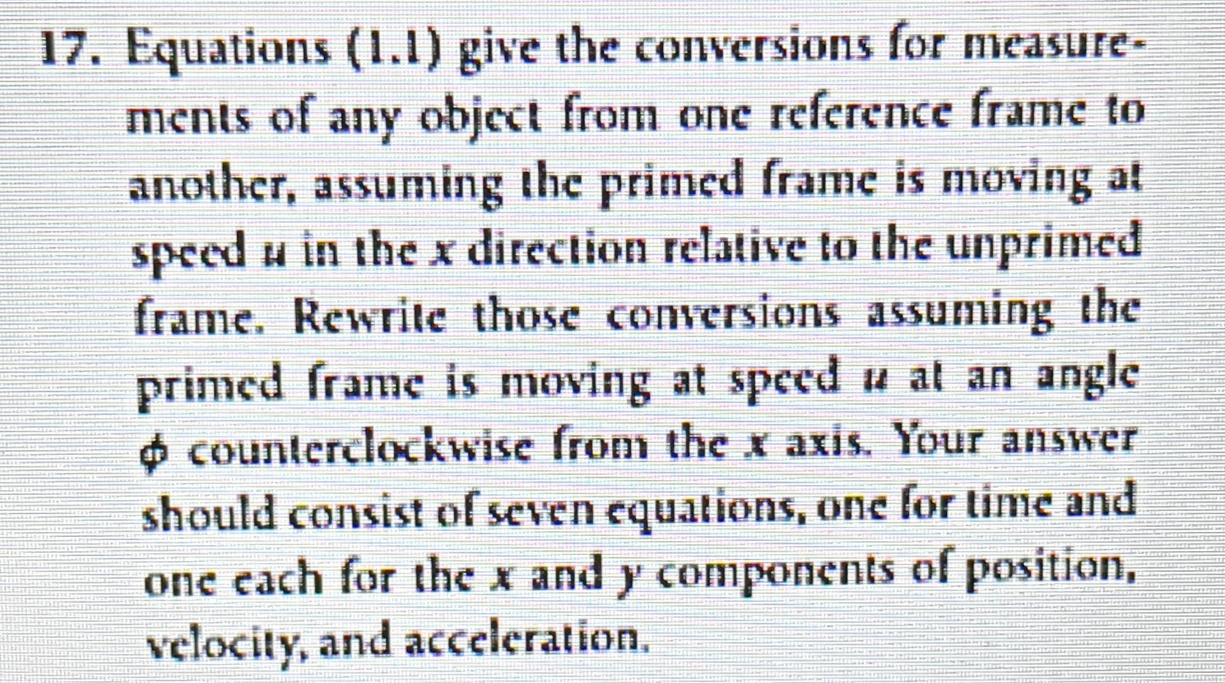Solved 7. Equations (1.1) give the conversions for | Chegg.com