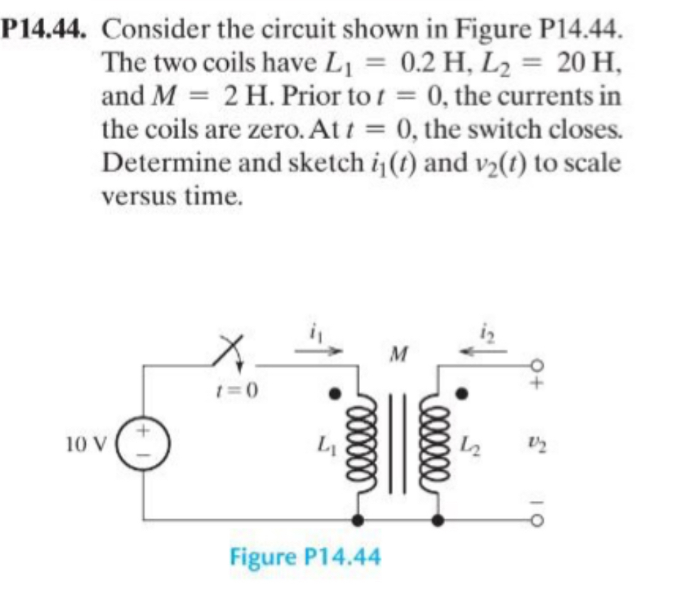 Solved P14.44. ﻿Consider the circuit shown in Figure P14.44. | Chegg.com