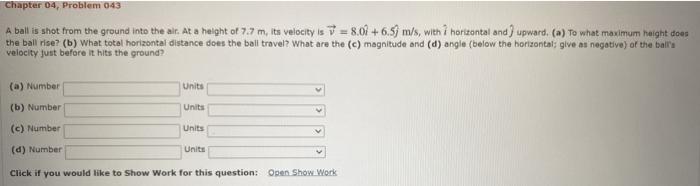 Solved Chapter 04, Problem 043 A ball is shot from the | Chegg.com