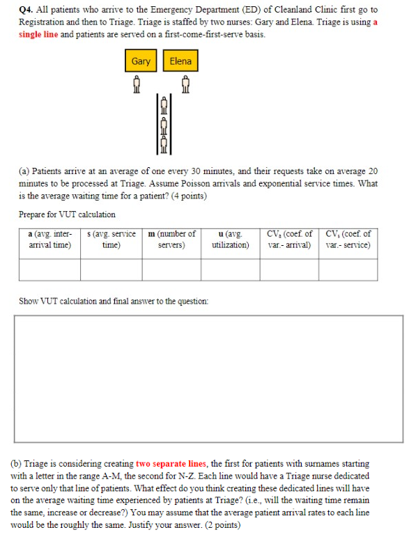 Solved (b) ﻿Triage is considering creating two separate | Chegg.com