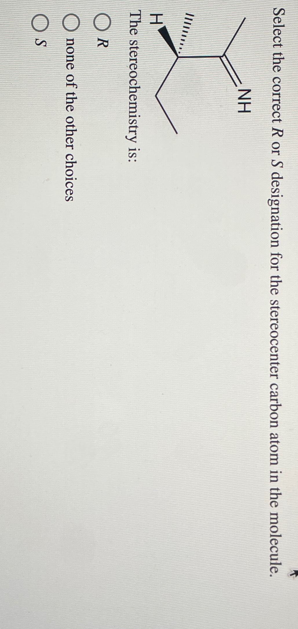 Solved Select the correct R ﻿or S ﻿designation for the | Chegg.com