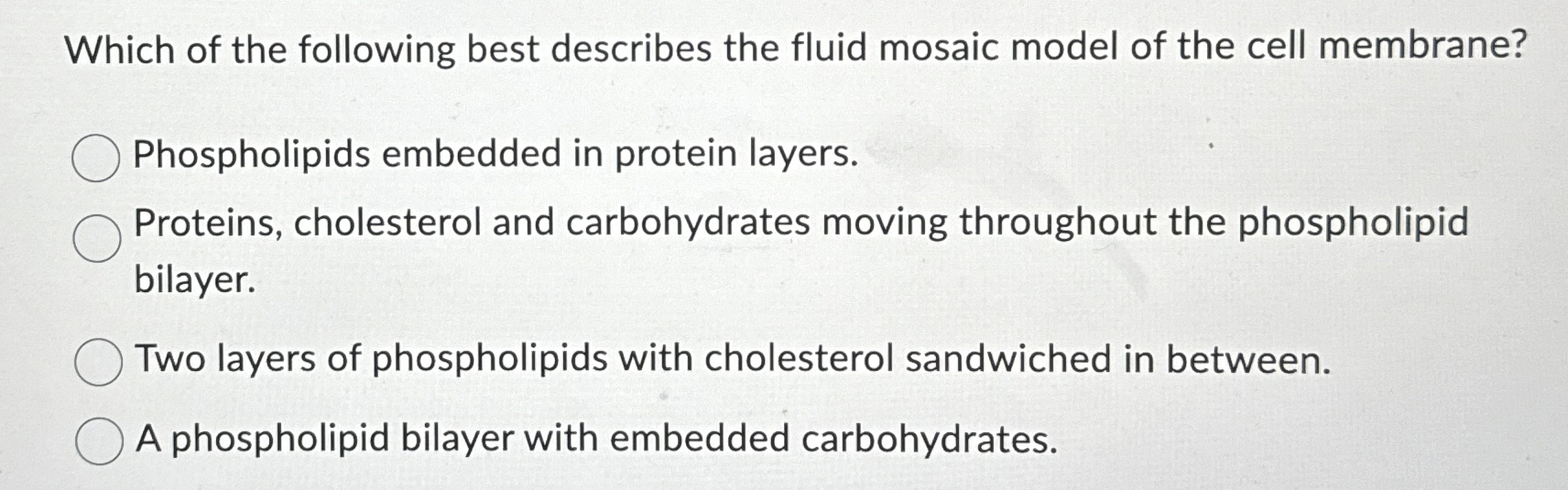 Solved Which of the following best describes the fluid | Chegg.com
