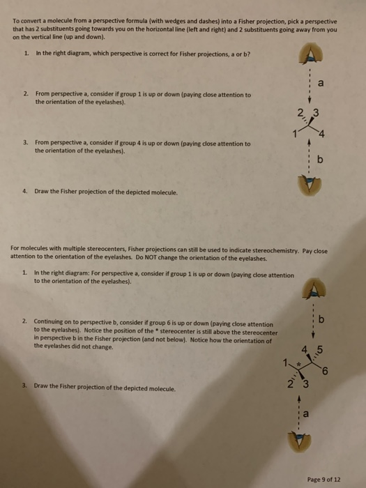 Solved To convert a molecule from a perspective formula | Chegg.com