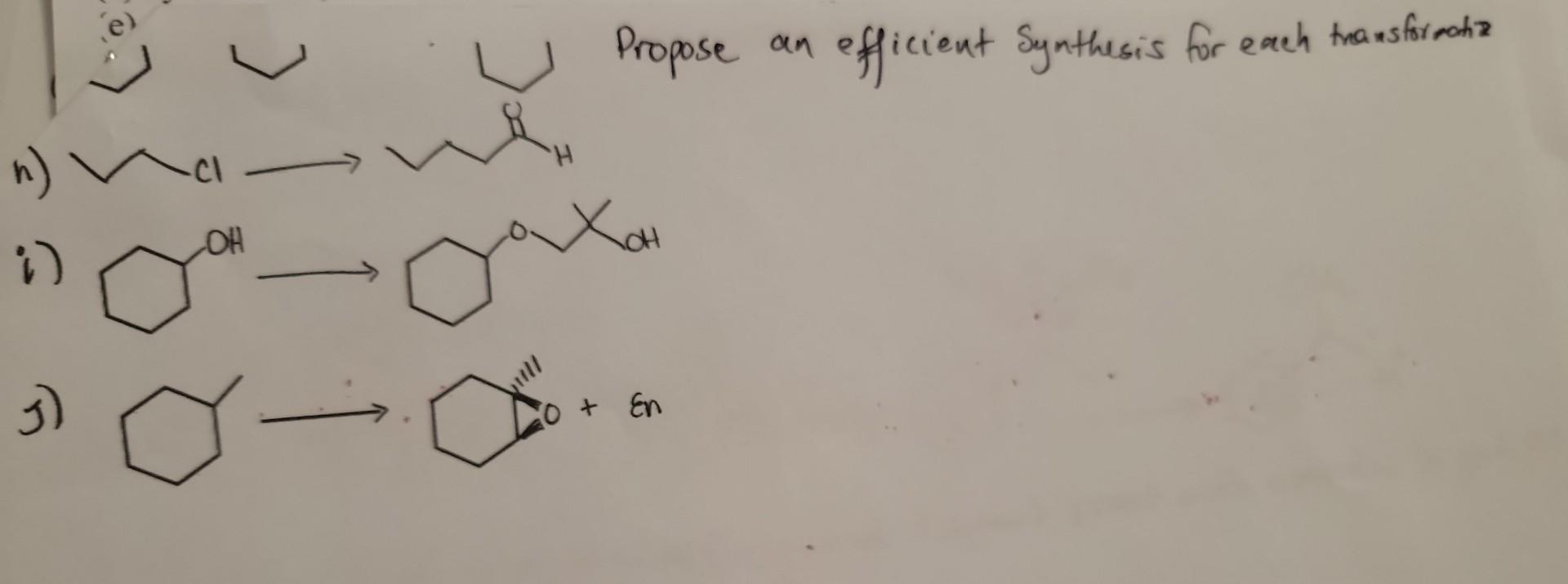 Solved (e) U Propose an efficient Synthesis for each | Chegg.com