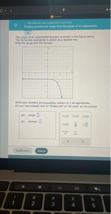 Solved The graph of an exponential function is shown in the | Chegg.com