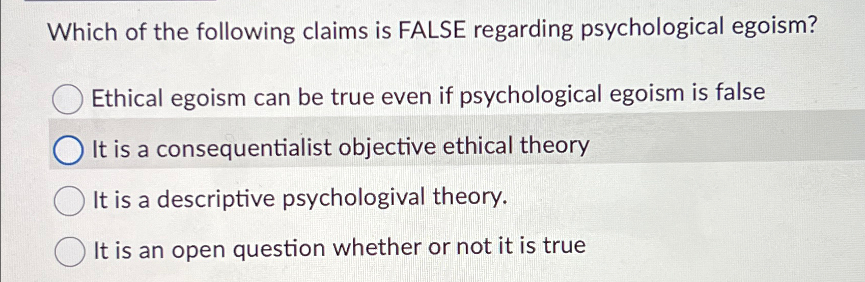 Solved Which of the following claims is FALSE regarding | Chegg.com