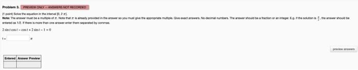 Solved 2 in rcost−cost+2sint−1=0 \begin{tabular}{|l|l|} | Chegg.com