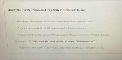 Solved Identify the true statement about the affinity of | Chegg.com
