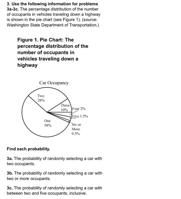 Solved 3. Use the following information for problems 3a-3c. | Chegg.com