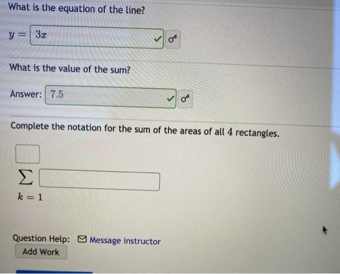 Solved Part 1 of 4 The graph below shows a rectangular sum | Chegg.com