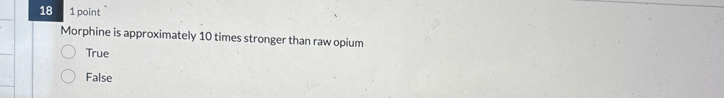 Solved 181 ﻿point Morphine is approximately 10 ﻿times | Chegg.com