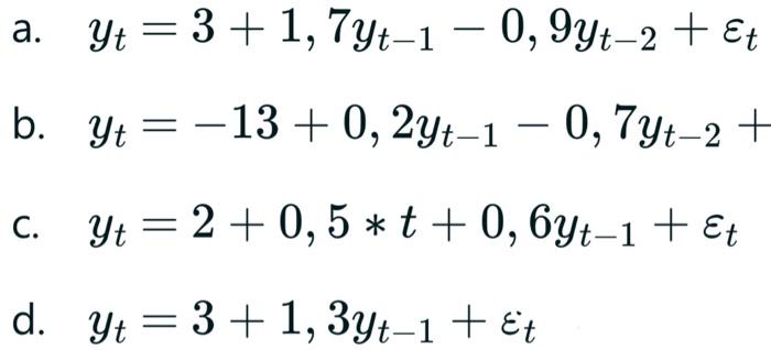 Solved Econometrics 3 - Which of the following series | Chegg.com