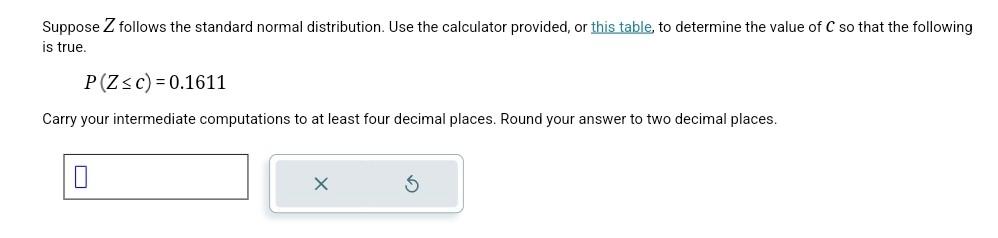 Solved Suppose Z follows the standard normal distribution. | Chegg.com