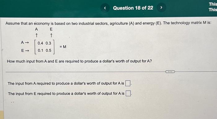 Solved Assume that an economy is based on two industrial | Chegg.com
