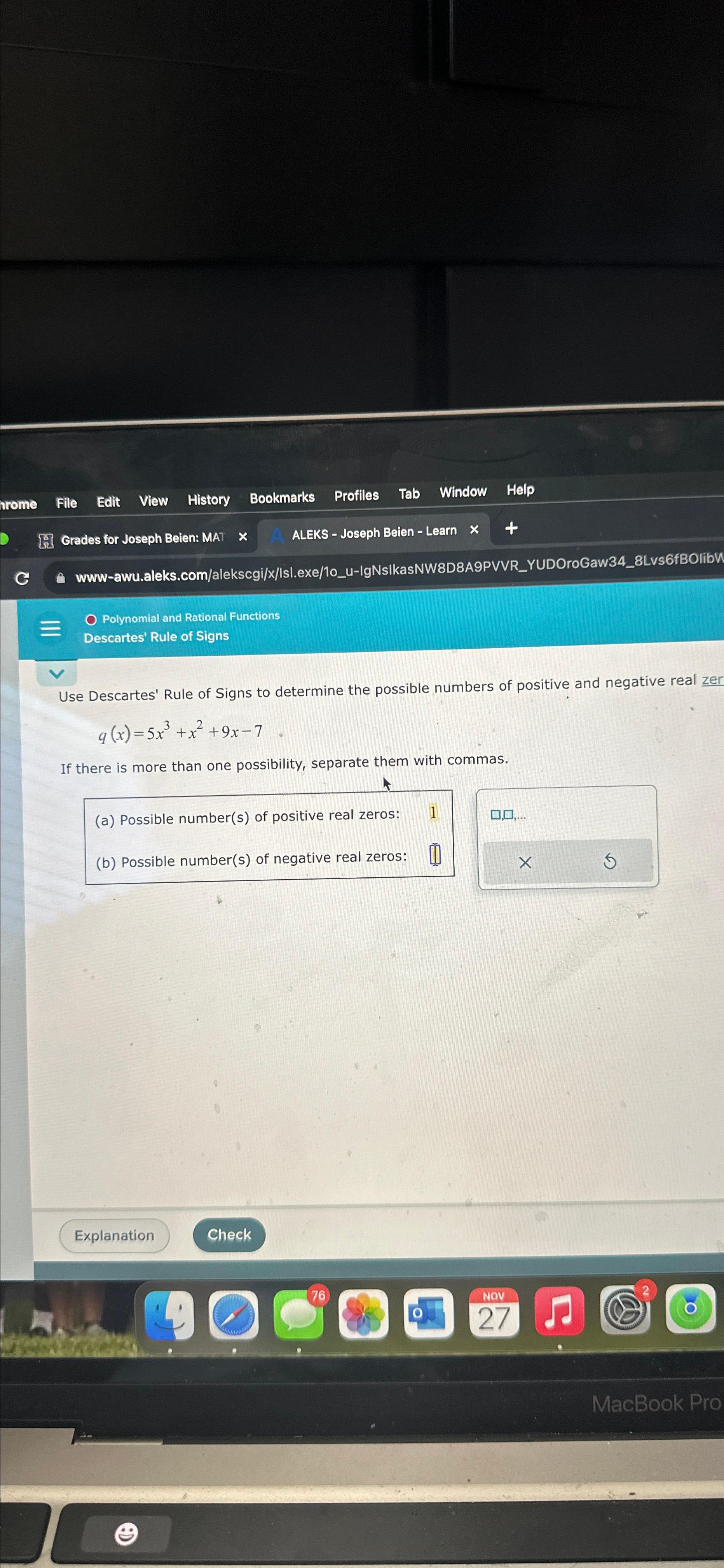 Solved Polynomial and Rational FunctionsDescartes' Rule of | Chegg.com