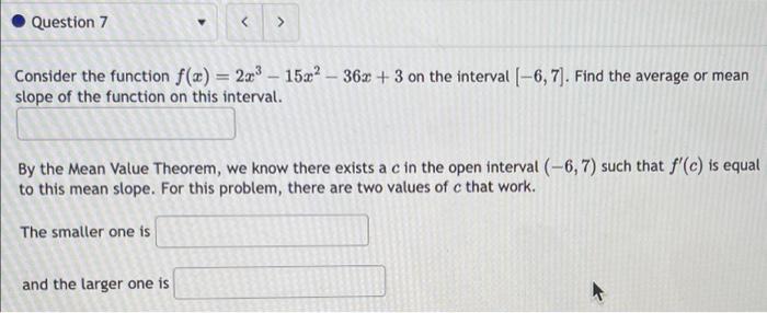 Solved Consider the function f(x)=2x3−15x2−36x+3 on the | Chegg.com