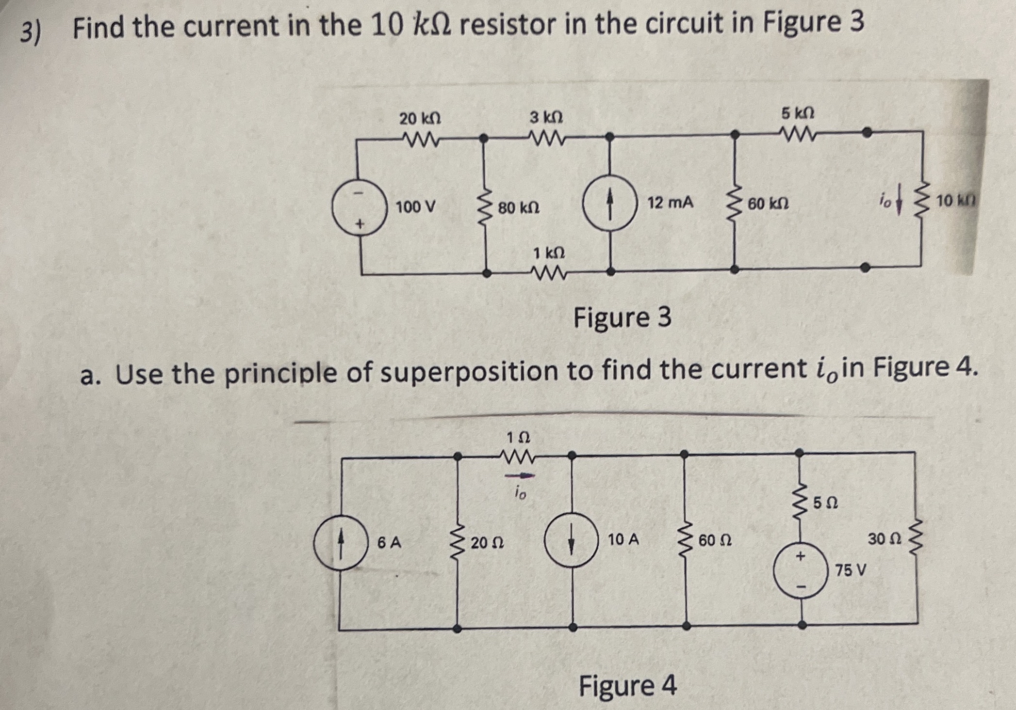 Solved Find the current in the 10kΩ ﻿resistor in the circuit | Chegg.com