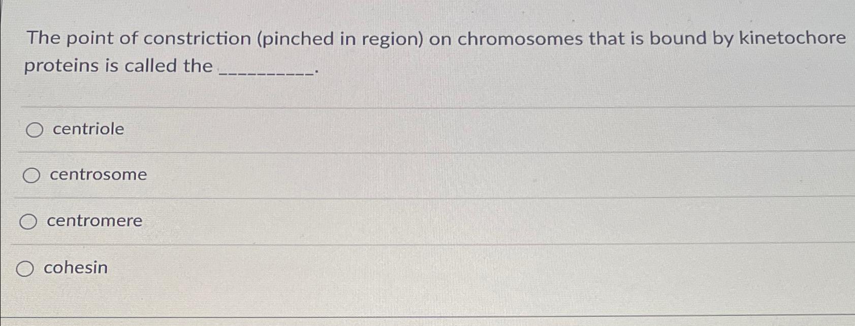 Solved The point of constriction (pinched in region) ﻿on | Chegg.com