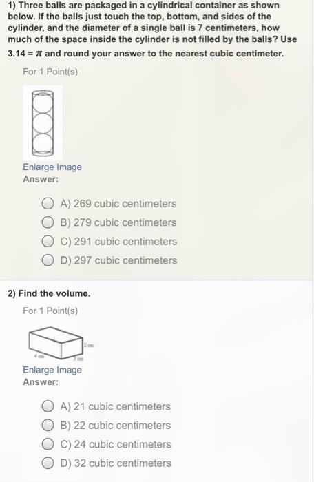 Solved 7) A stone cube measures 20 cm on each side. A | Chegg.com