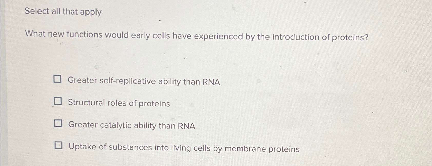 Solved Select all that applyWhat new functions would early | Chegg.com