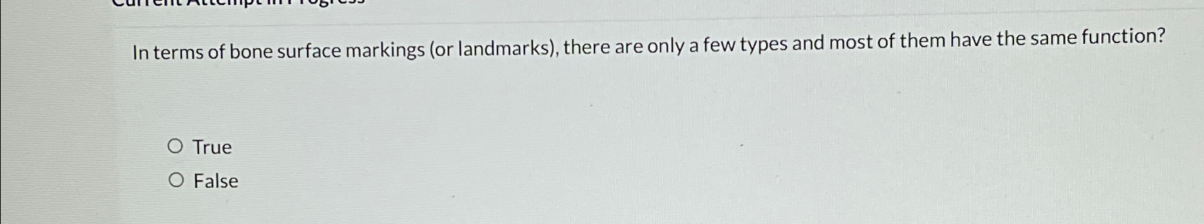 Solved In terms of bone surface markings (or landmarks), | Chegg.com
