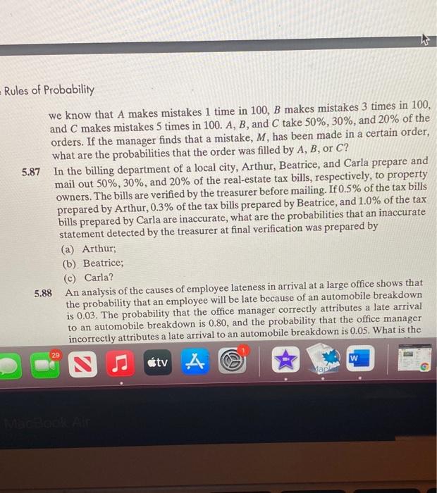 Solved Rules of Probability we know that A makes mistakes 1 | Chegg.com