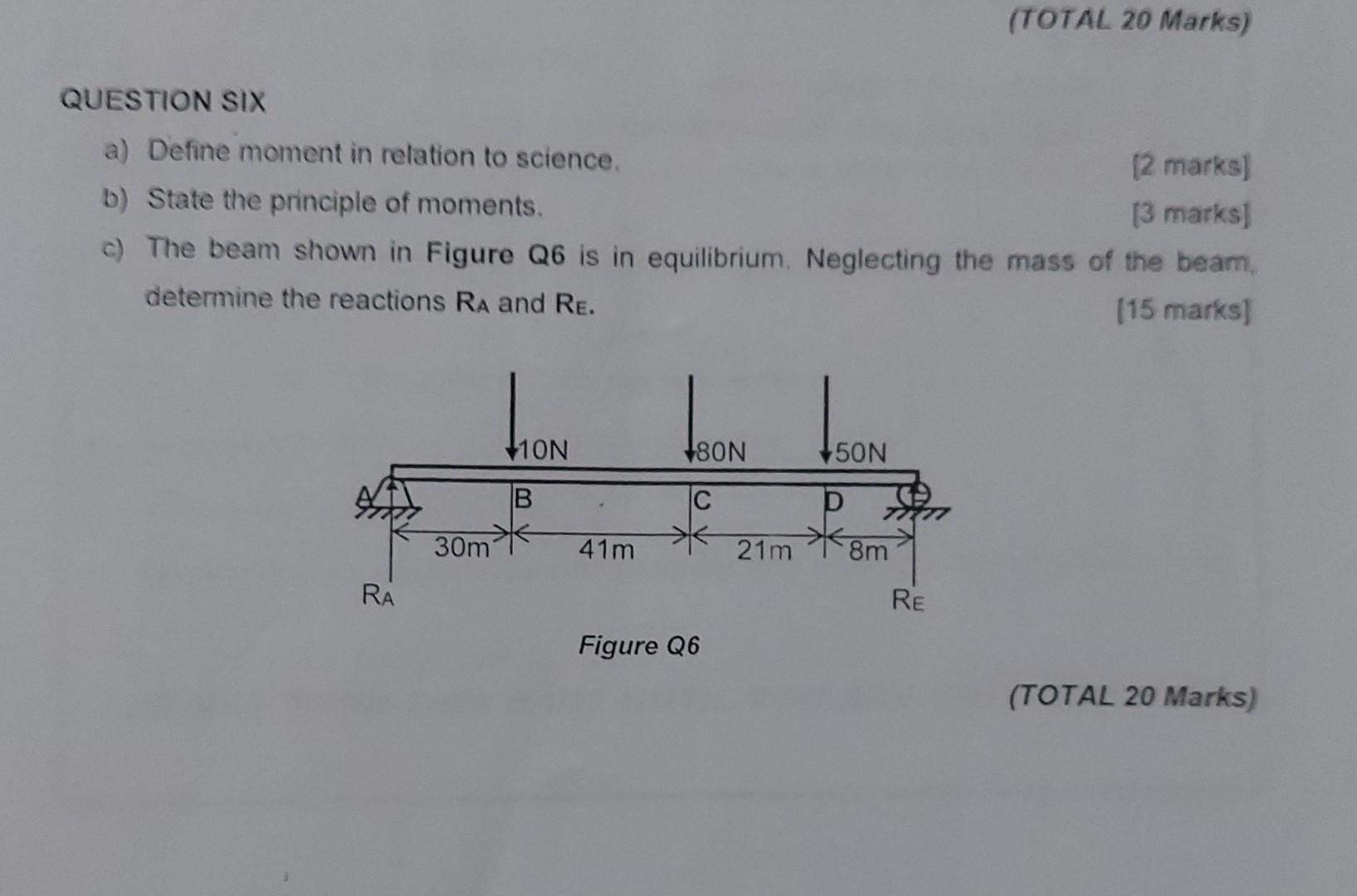 Solved QUESTION SIX a) Define moment in relation to science. | Chegg.com Solved QUESTION SIX a) Define moment in relation to science. | Chegg.com