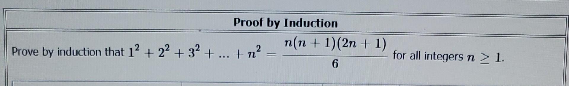 Solved Proof by Induction Prove by induction that | Chegg.com