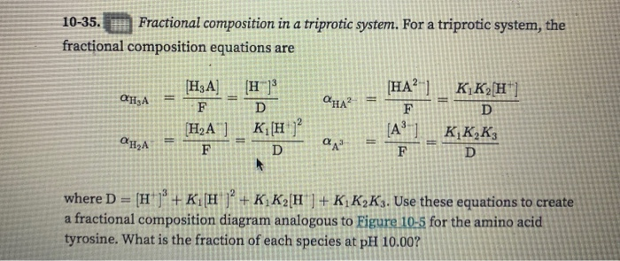 Solved 10-35. Fractional composition in a triprotic system. | Chegg.com