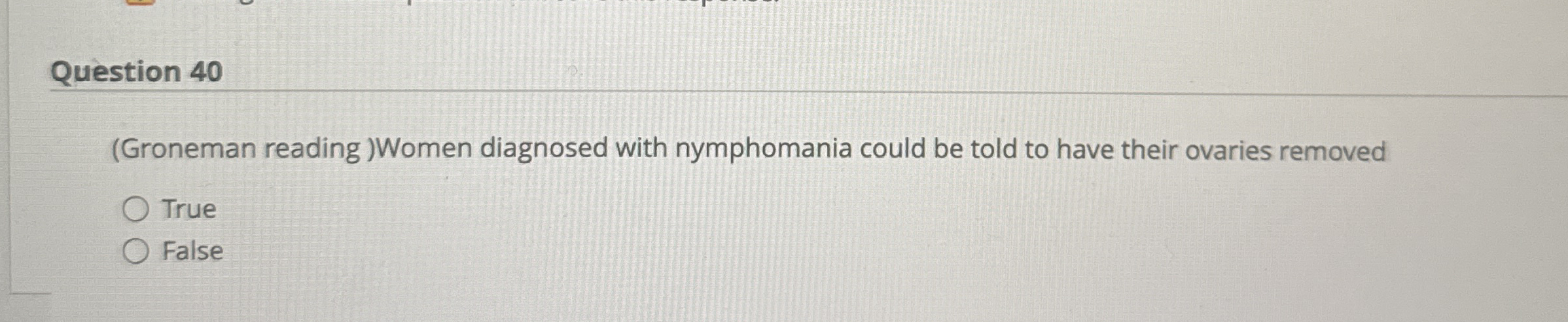 Solved Question 40(Groneman reading )Women diagnosed with | Chegg.com