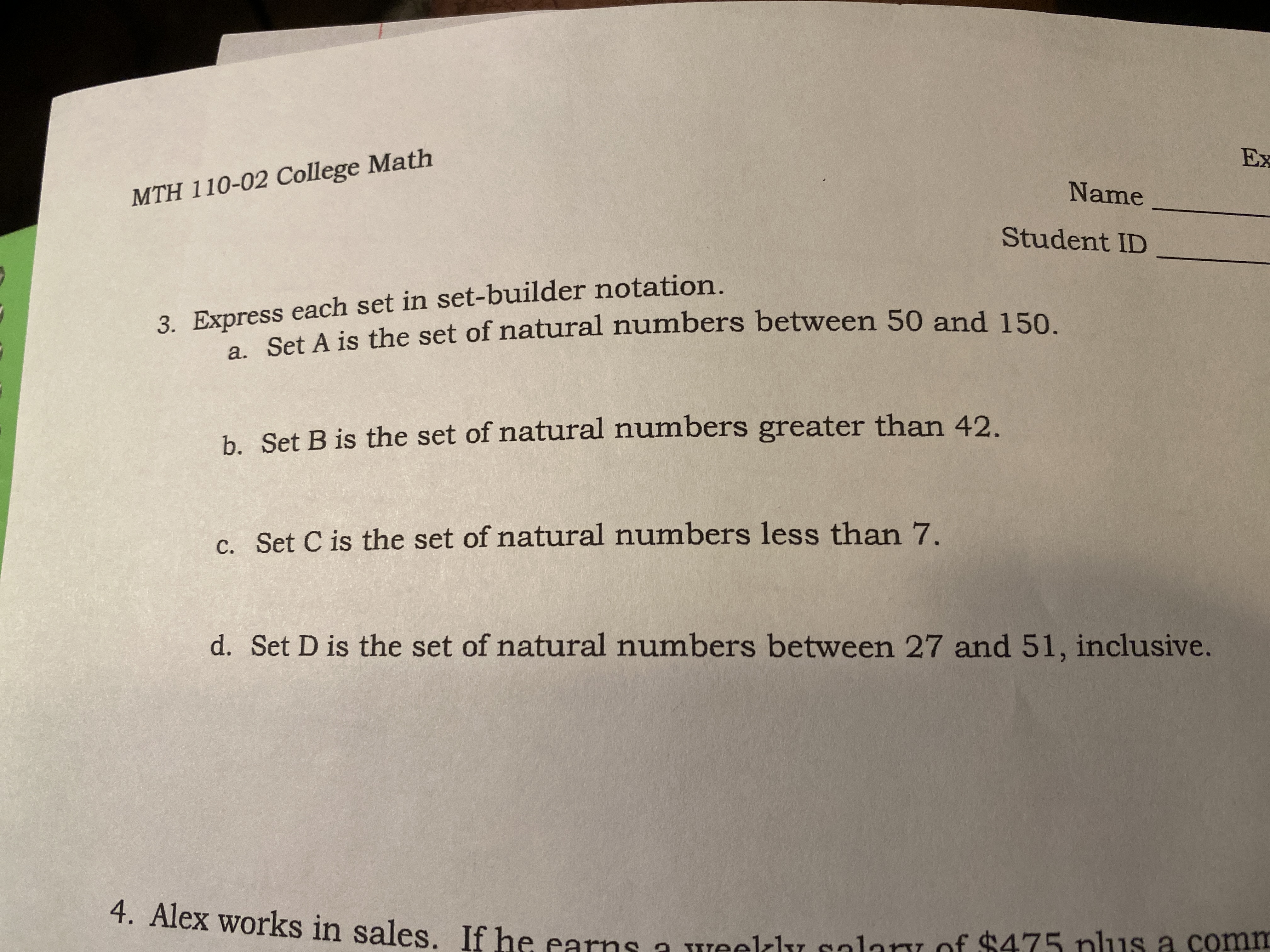 Solved Express each set in set-builder notation.a. ﻿Set A is | Chegg.com
