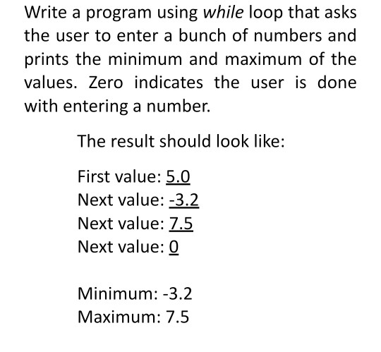 Solved Write a program using while loop that asks the user | Chegg.com