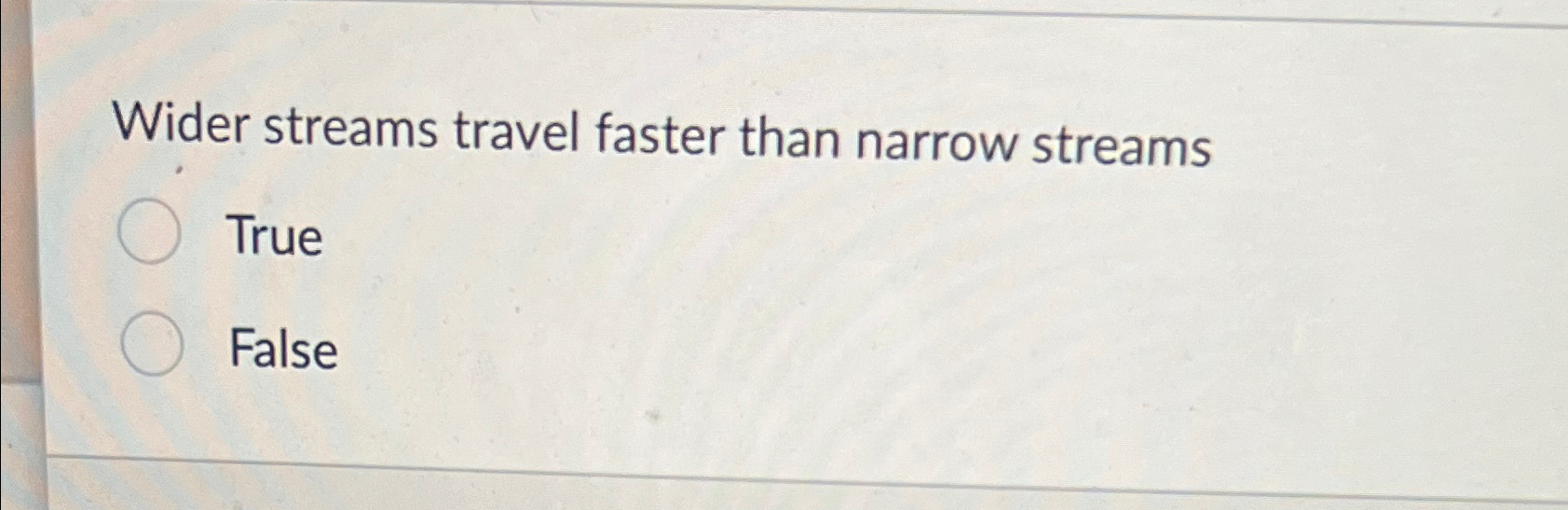 Solved Wider streams travel faster than narrow | Chegg.com