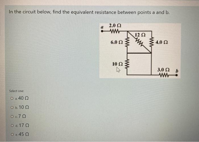 Solved In the circuit below, find the equivalent resistance | Chegg.com
